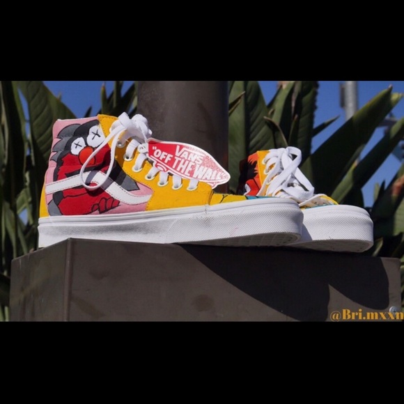 Shoes | Custom Kaws X Sesame Street Shoes Vans | Poshmark